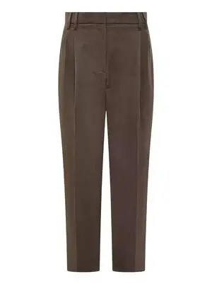 Brunello Cucinelli Pleated-front Trousers - Brown