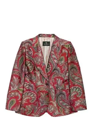 Etro Paisley-pattern Single-breasted Blazer - Red