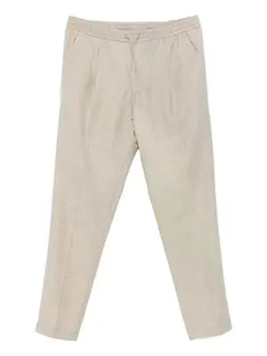 BRIGLIA 1949 Pleated Drawstring Trousers - Neutrals
