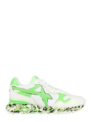 W6YZ Camouflage Leather Sneakers - White