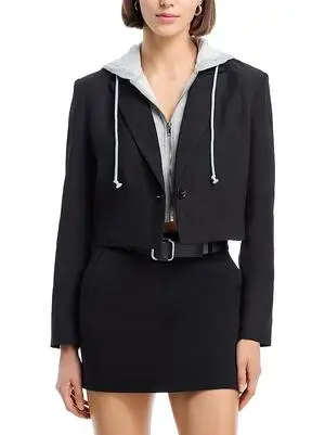 SIX FIFTY Cropped Blazer - Black
