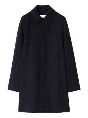 Burberry Mid-length Cashmere Car Coat - Navy