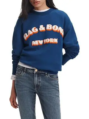 Rag & Bone Rbny Oversized Sweatshirt - Navy