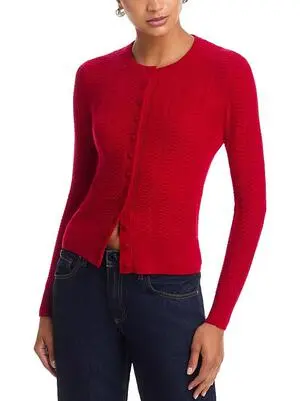 Rag & Bone Francesca Wool Blend Cardigan - Red