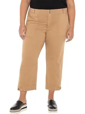 LIVERPOOL Utility Cropped Pants Desert Camel