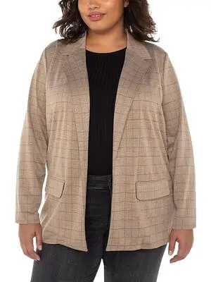 LIVERPOOL Boyfriend Blazer - Khaki Grid Check