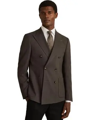 REISS Forest Double-breasted Tailored-fit Blazer