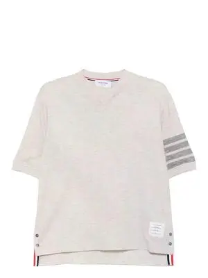 Thom Browne 4-bar Wool T-shirt - Grey