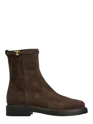 TOD'S Suede Ankle Boots - Brown