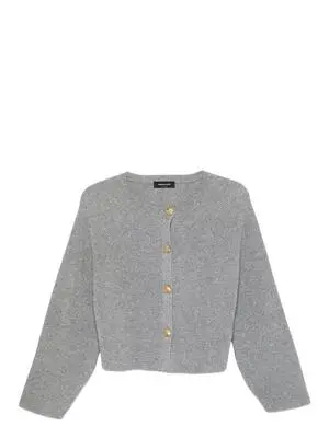 Fabiana Filippi Ribbed Button-closure Cardigan - Grey