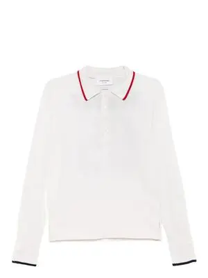 Thom Browne Browne 65 Intarsia Cashmerepolo Shirt - White