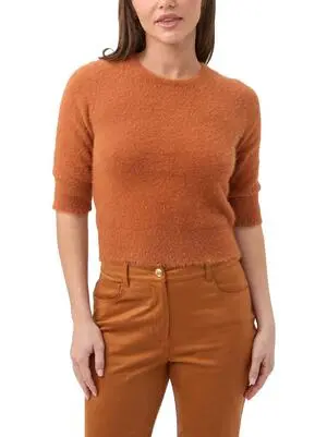 Trina Turk Fuzzy Elbow Sleeve Sweater - Amber