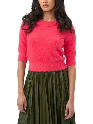 Trina Turk Fuzzy Elbow Sleeve Sweater - Forrest Rose