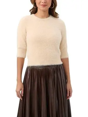 Trina Turk Fuzzy Elbow Sleeve Sweater - Poplar