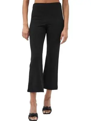 Trina Turk Sorrel Cropped Flare Leg Ponte Pant - Black