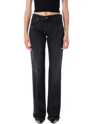 HAIKURE Straight Leg Jeans - Mid Black