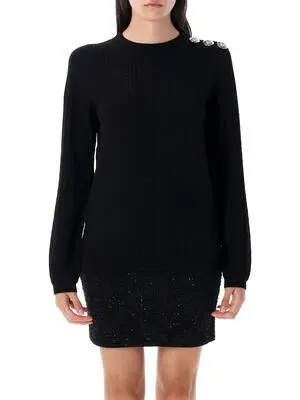 Balmain Sweaters - Black