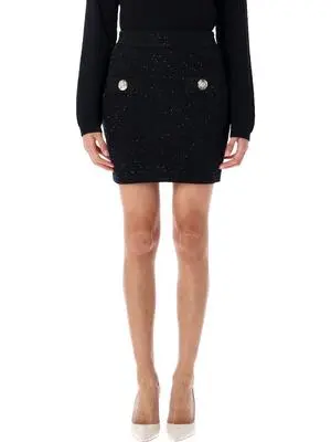 Balmain Mini Skirt - Black