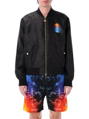 Casablanca Organza Gradient Bomber Jacket - Black