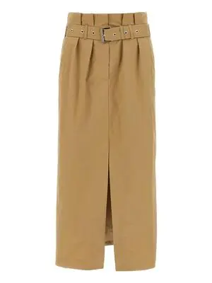 Dries Van Noten Seaches Long Skirt - Beige