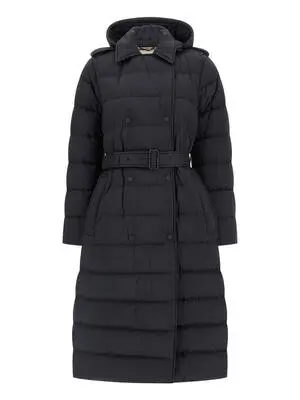 Burberry Padded Quilted Trench Coat - Black