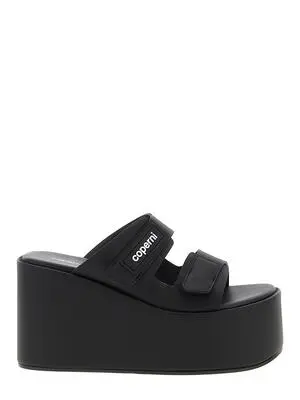 Coperni Patch Wedge Sandal - Black