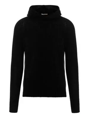 MA'RY'YA Hooded Cashmere Blend Sweater - Black