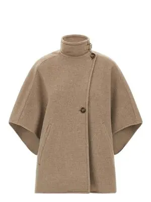 Max Mara Derrik' Double Cashmere Cape - Beige