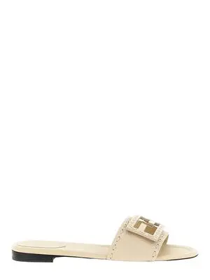 Fendi Baguette Slides - Beige