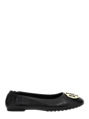 Tory Burch Logo Ballerina Flats - Black