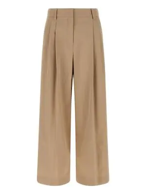 Max Mara Vettura Cotton Gabardine Pants Beige