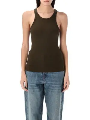 Eterne Ribbed Tank Top - Moss
