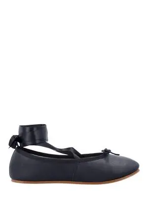 Repetto Ballerina Flats With Tie Fastening - Black