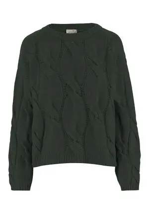 Bruno Manetti Cashmere Cable Knit Sweater - Green