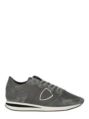 Philippe Model Leather And Suede Sneakers - Grey