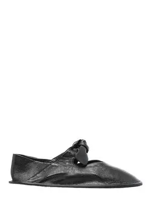 Hereu Llasada Leather Ballerinas Black