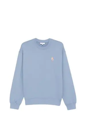 Maison Kitsuné Standing Fox Cotton Sweatshirt - Clear Blue