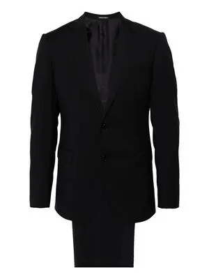 Emporio Armani Wool Single Breasted Suit - Grey