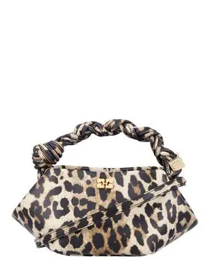 GANNI Bou Mini Handbag Leopard Print