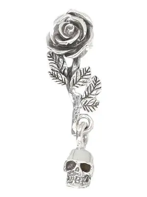 Emanuele Bicocchi Rose And Skull Accessory - Silver