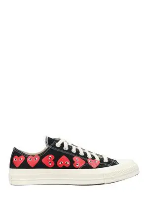COMME DES GARCONS CONVERSE Comme Des Garçons X Converse Multi Heart Low Top Sneakers - Black