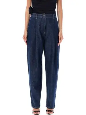 Magda Butrym Pleated Jeans - Blue