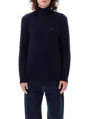 Polo Ralph Lauren Cable Knit High-neck Sweater - Hunter Navy