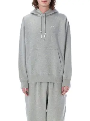 Nike Cotton Blend Solo Swoosh Hoodie - Dk Grey Heather