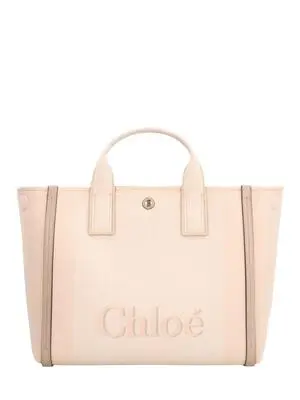 Chloé Carry Canvas Tote Bag - Beige