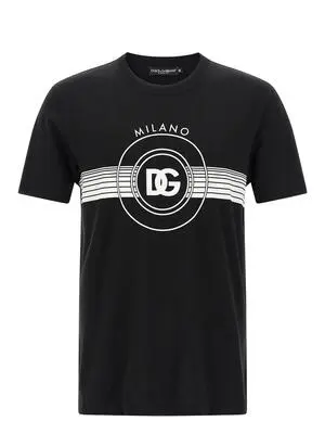 Dolce & Gabbana Dg Logo Print T-shirt - White/black