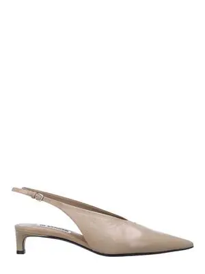 JIL SANDER Slingback Kitten Heel Shoes - Dark Sand