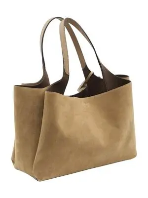 TOD'S Medium Leather Tote Bag - Marrone Chiaro