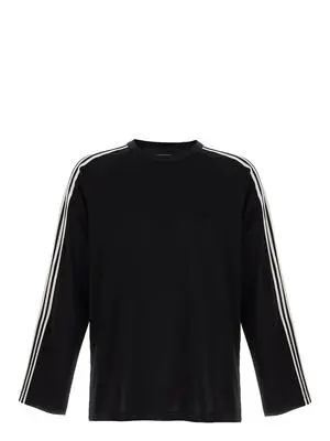 Y3 Long Sleeve 3-stripes T-shirt - White/black