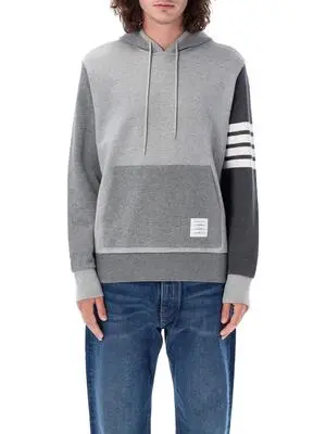 Thom Browne Tonal Mix Hoodie - Tonal Grey